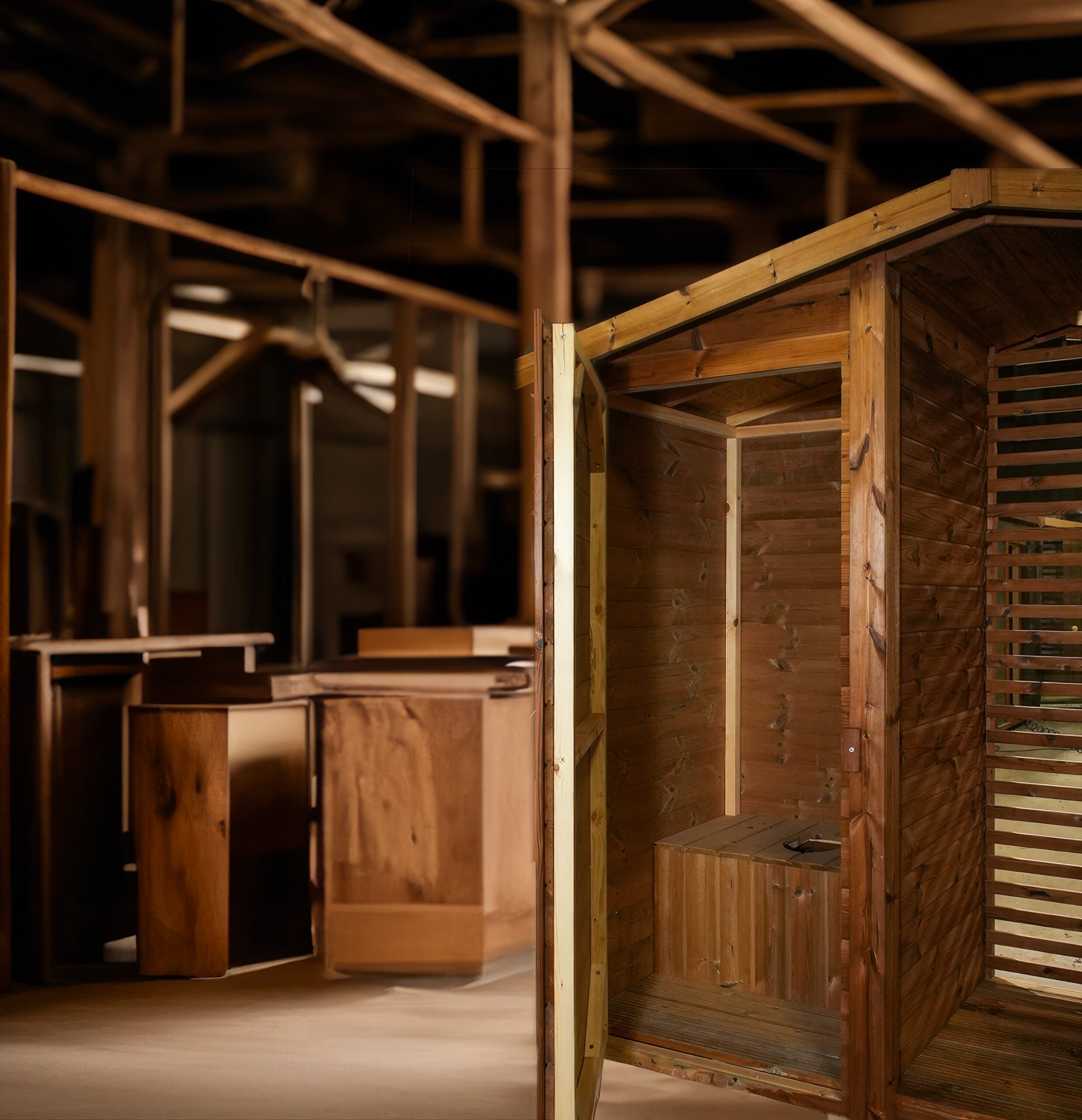 Thermo Pine Outdoor Restroom Cabin – Double – DVK Timber